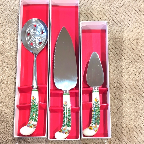 Spode | Dining | Spode Christmas Tree Pattern Utensils Spoon Pastry ...